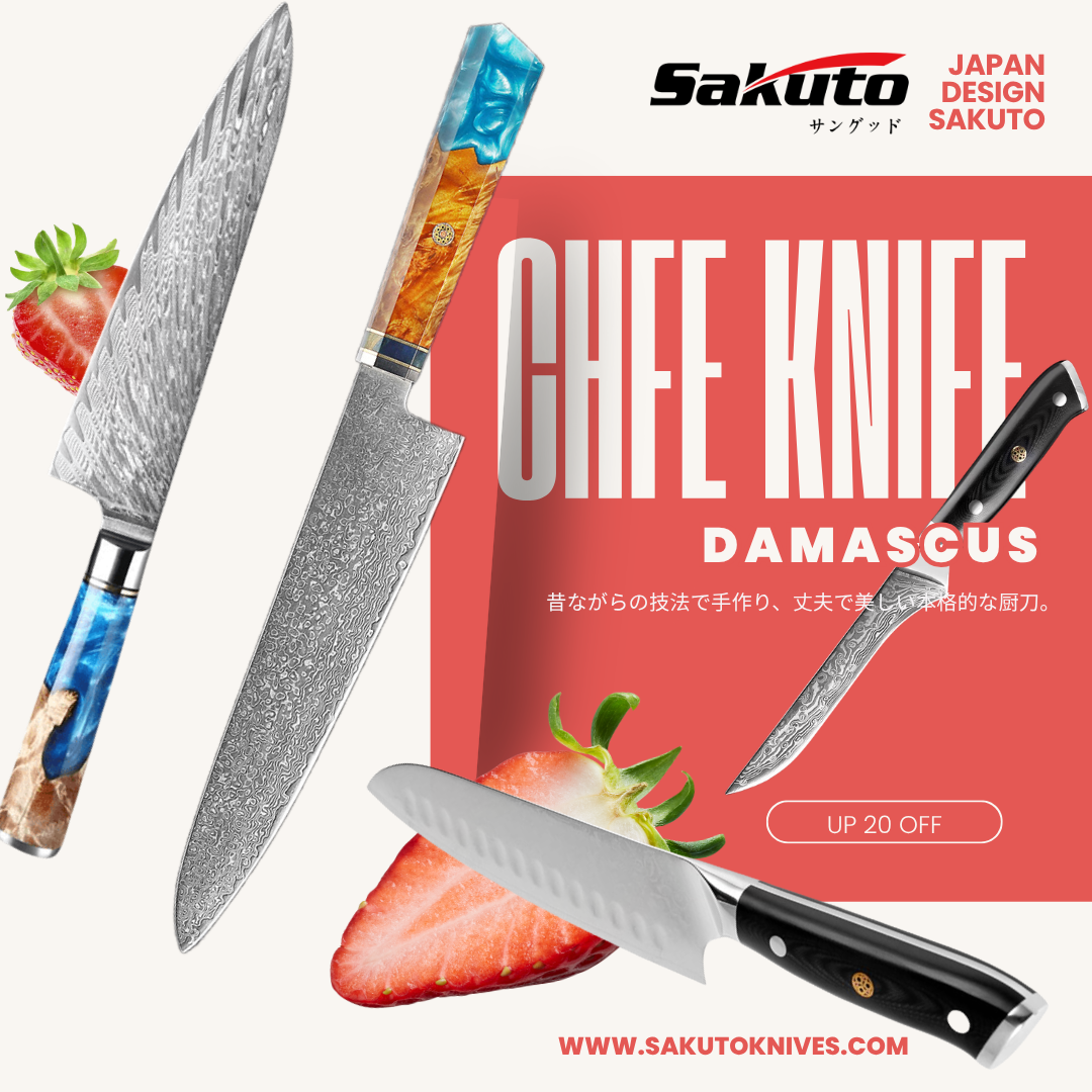 Sakuto Knives | Japanese Chef Knife; Kitchen Knives Set